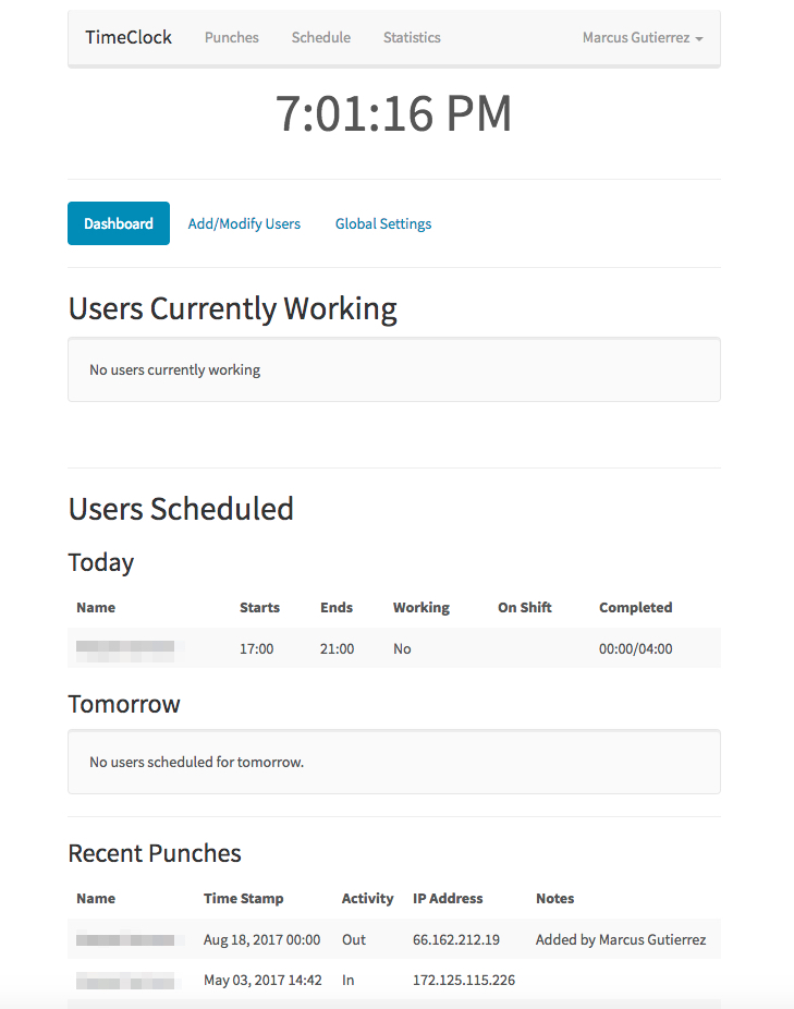 GitHub - mgtrrz/timeclock: Timeclock